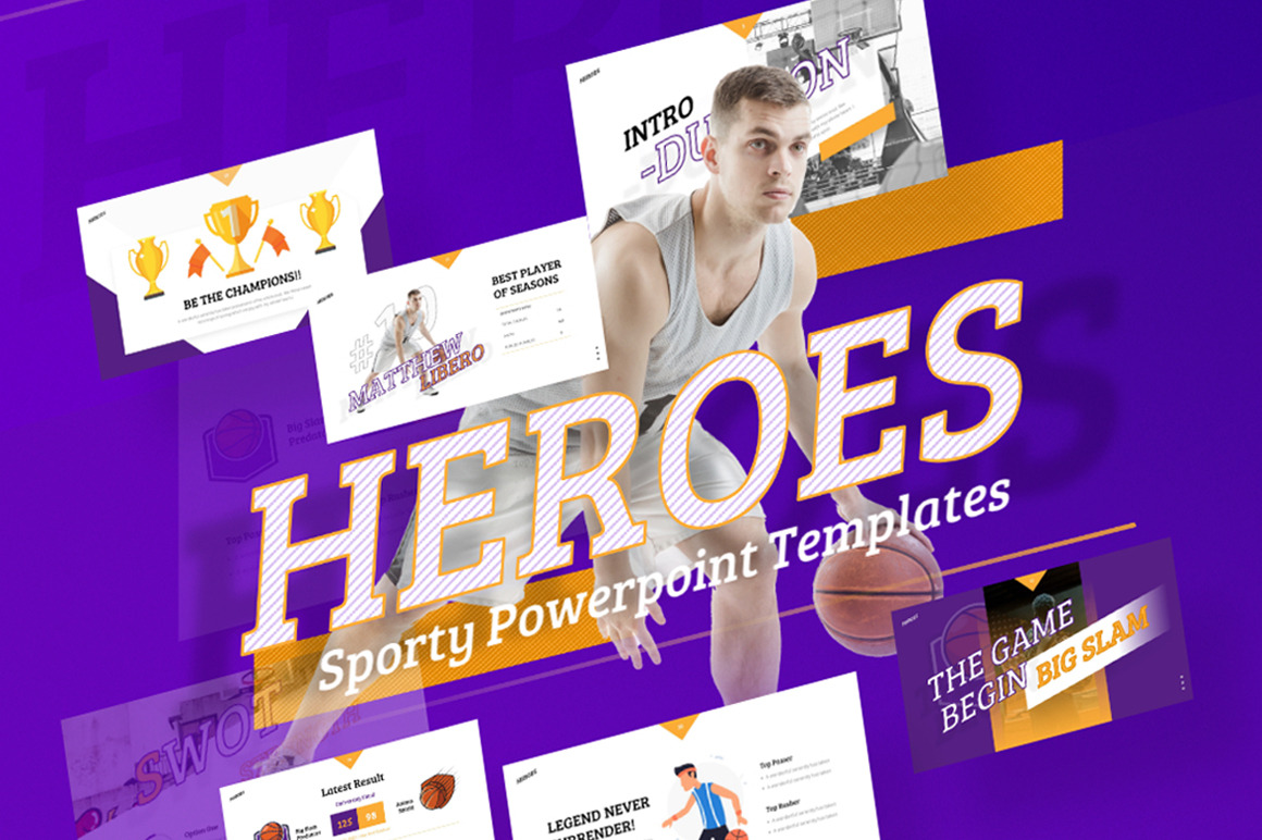 Heroes Creative Sport Presentation, a Presentation Template by RRGraph