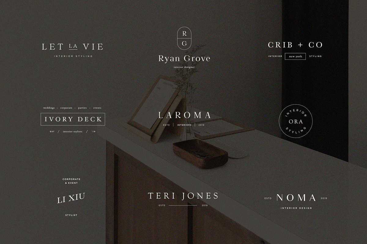 Interior Design Logo Pack, a Branding & Logo Template by Galerie Design ...