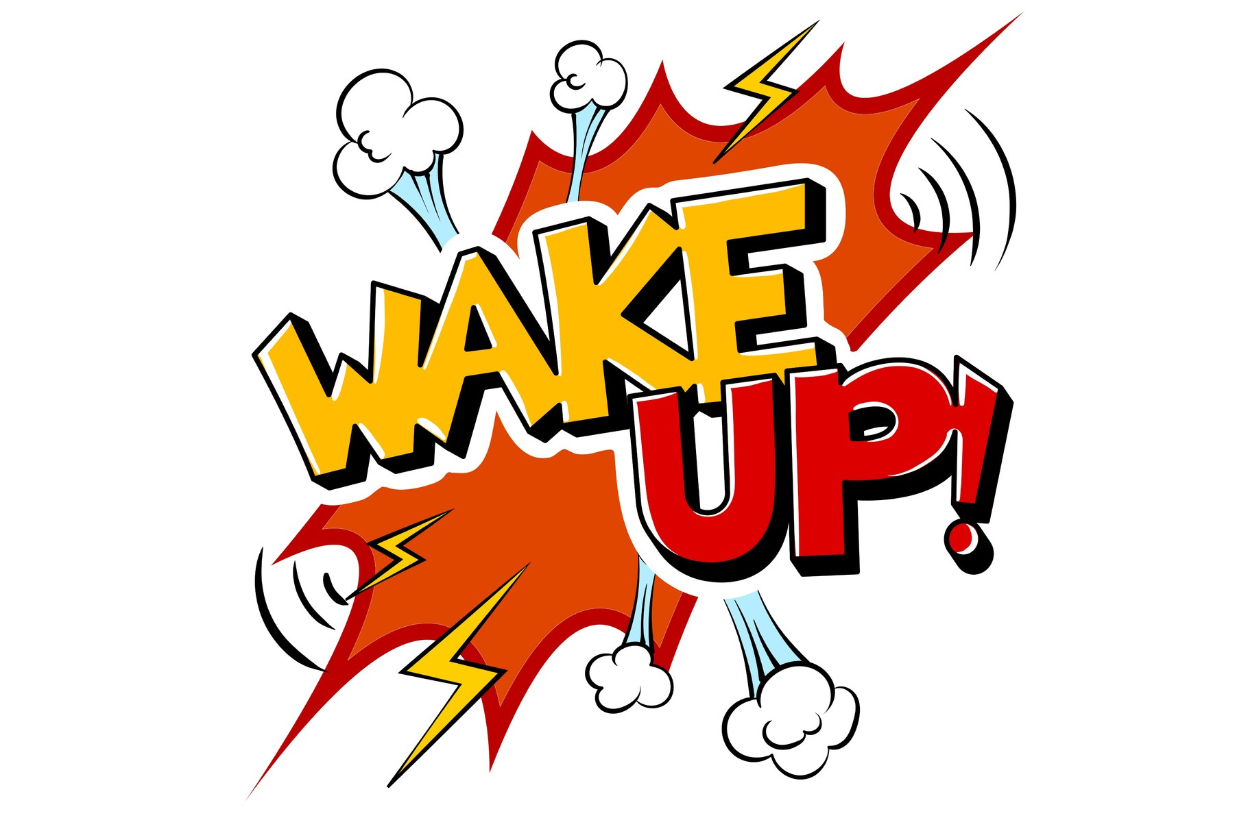 Wake up word comic book pop art vector, a Decorative Illustration by ...