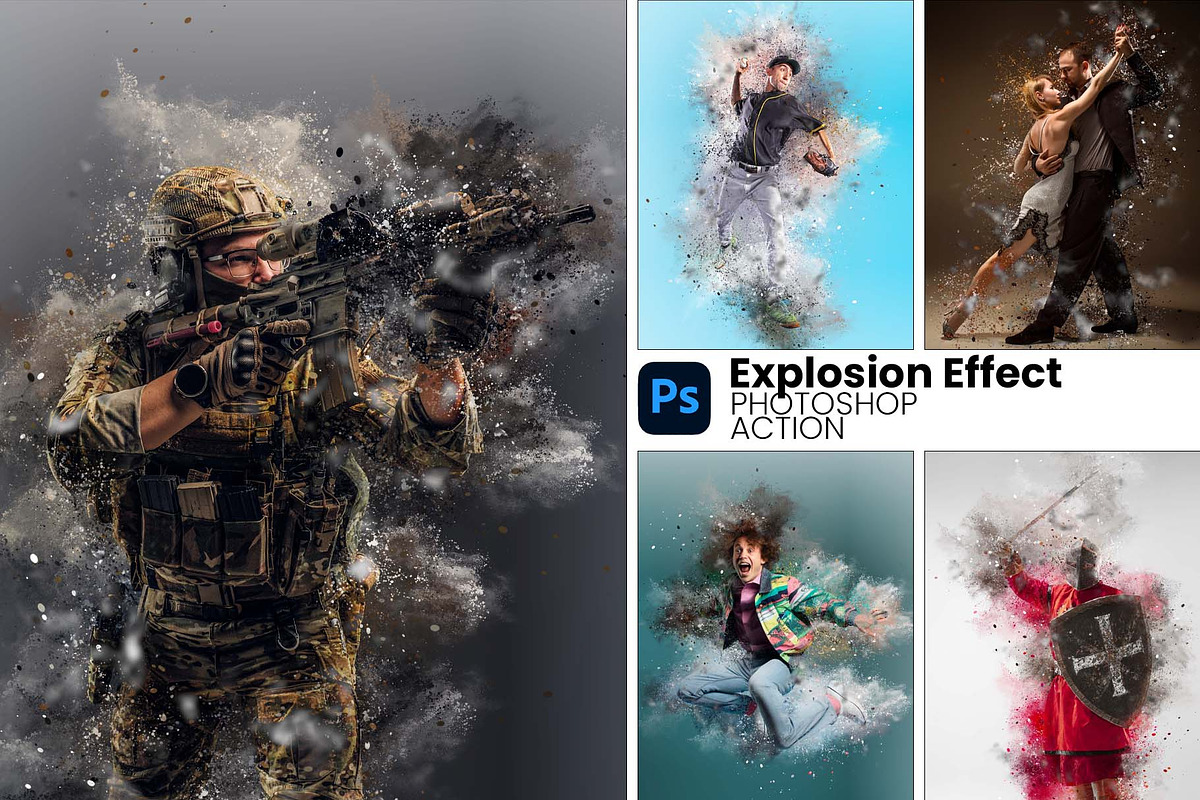 Explosion Effect Photoshop Action, an Action Add-On by MRI STUDIO