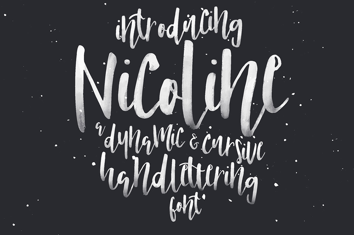 Nicoline Script, a Script Font by BlueRobinDesignShop