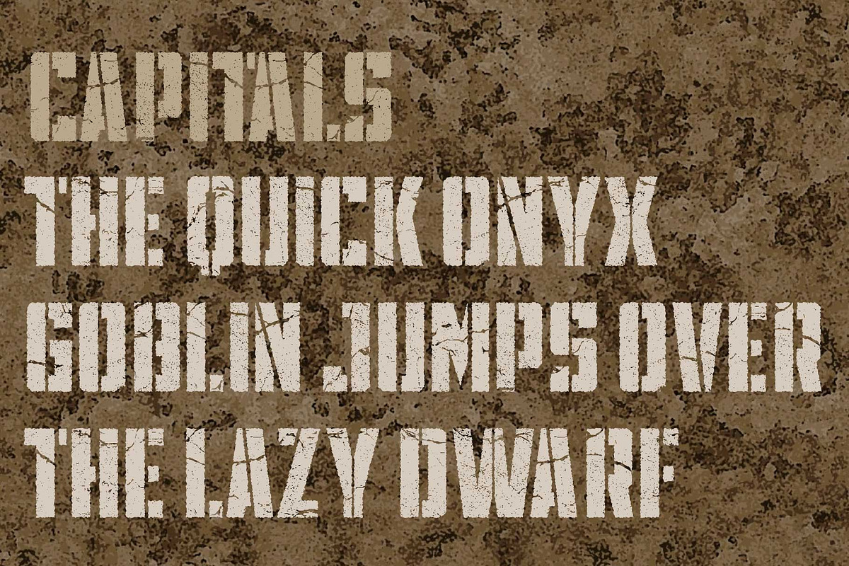 UNSANCTIONED DISTRESSED STENCIL FONT, a Font by Alphabet Agency