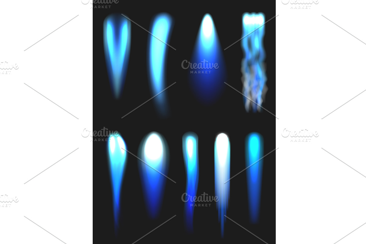 Jet flames. Blue blasting fire, a Background Graphic by Onyx