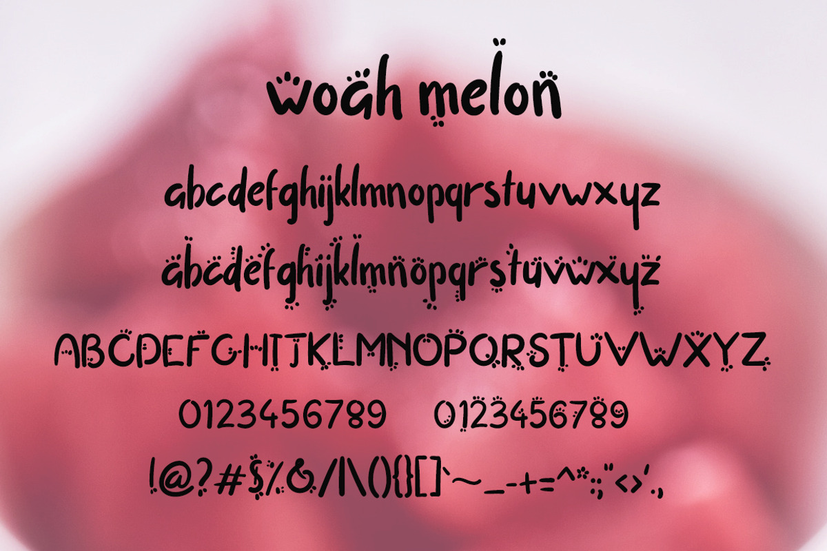 Woah Melon font, a Font by AurAandTheCat