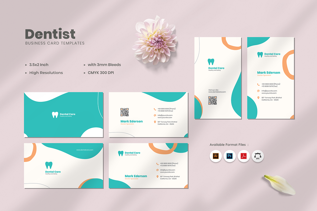 Dentist Business Card, a Business Card Template by Rahardi Creative