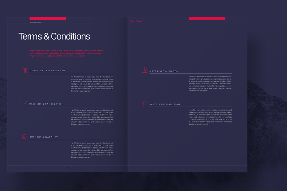 Purple Business Proposal Layout, a Brochure Template by Boris Cupac