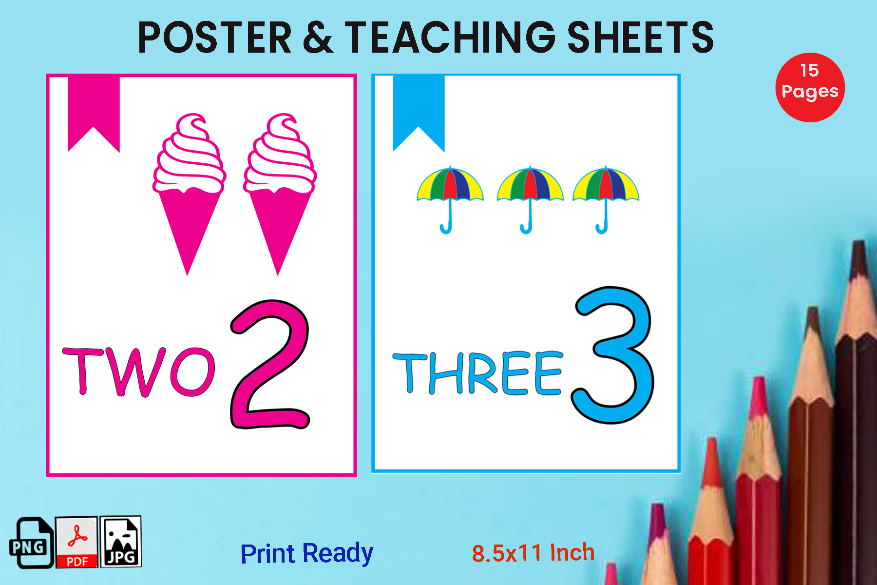 Classroom decor number chart poster, a Graphic by Hitubrand