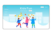 Kids fun landing page template | Landing Page Templates ~ Creative Market