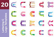20 Logo Lettering C Template Bundle, a Branding & Logo Template by ...