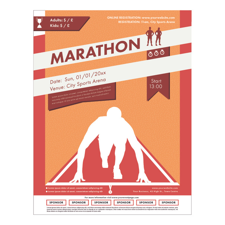 Marathon poster, a Flyer Template by wavebreak