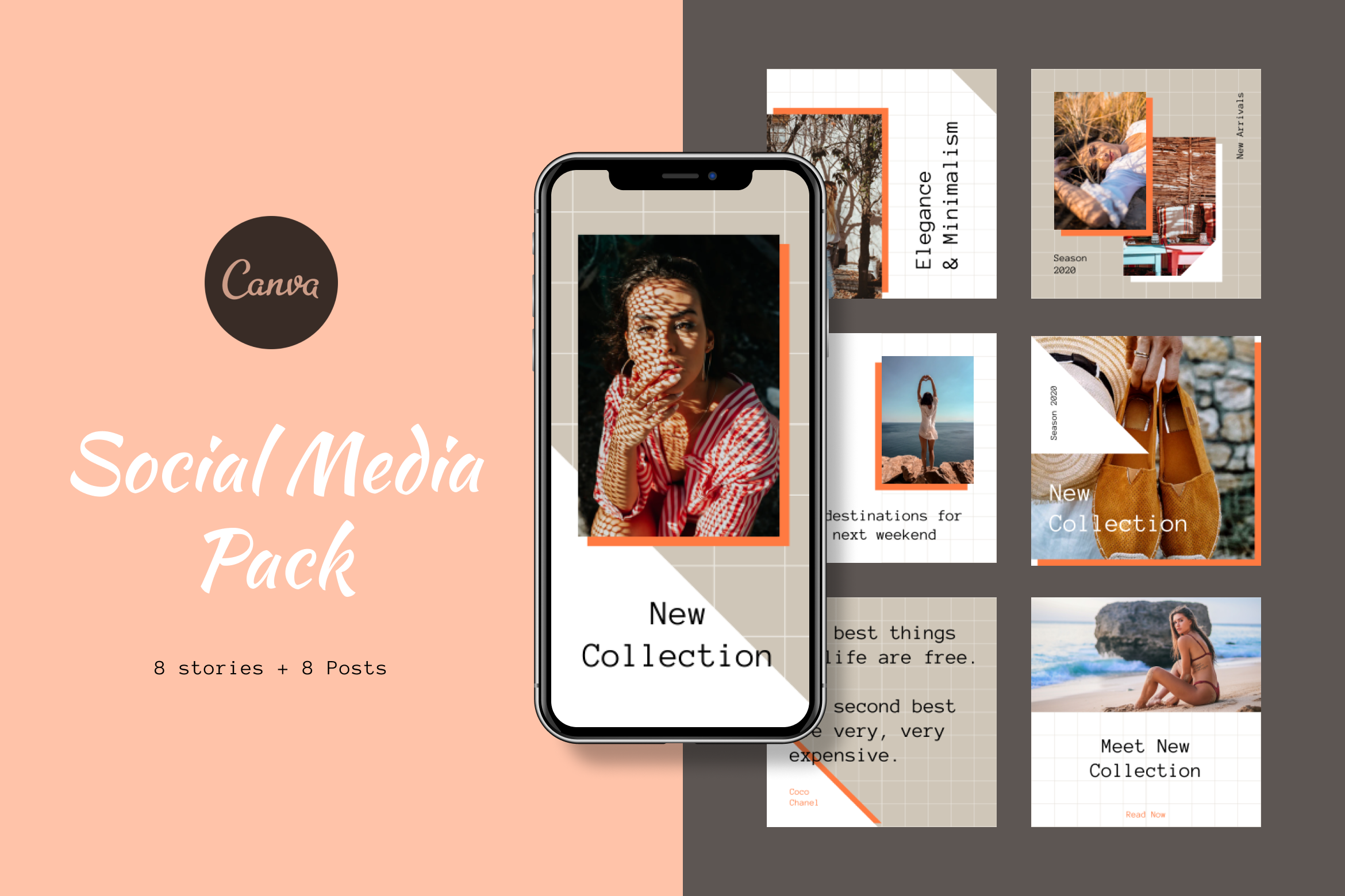 Canva Social Media Pack (Vol.5), a Social Media Template by uispot
