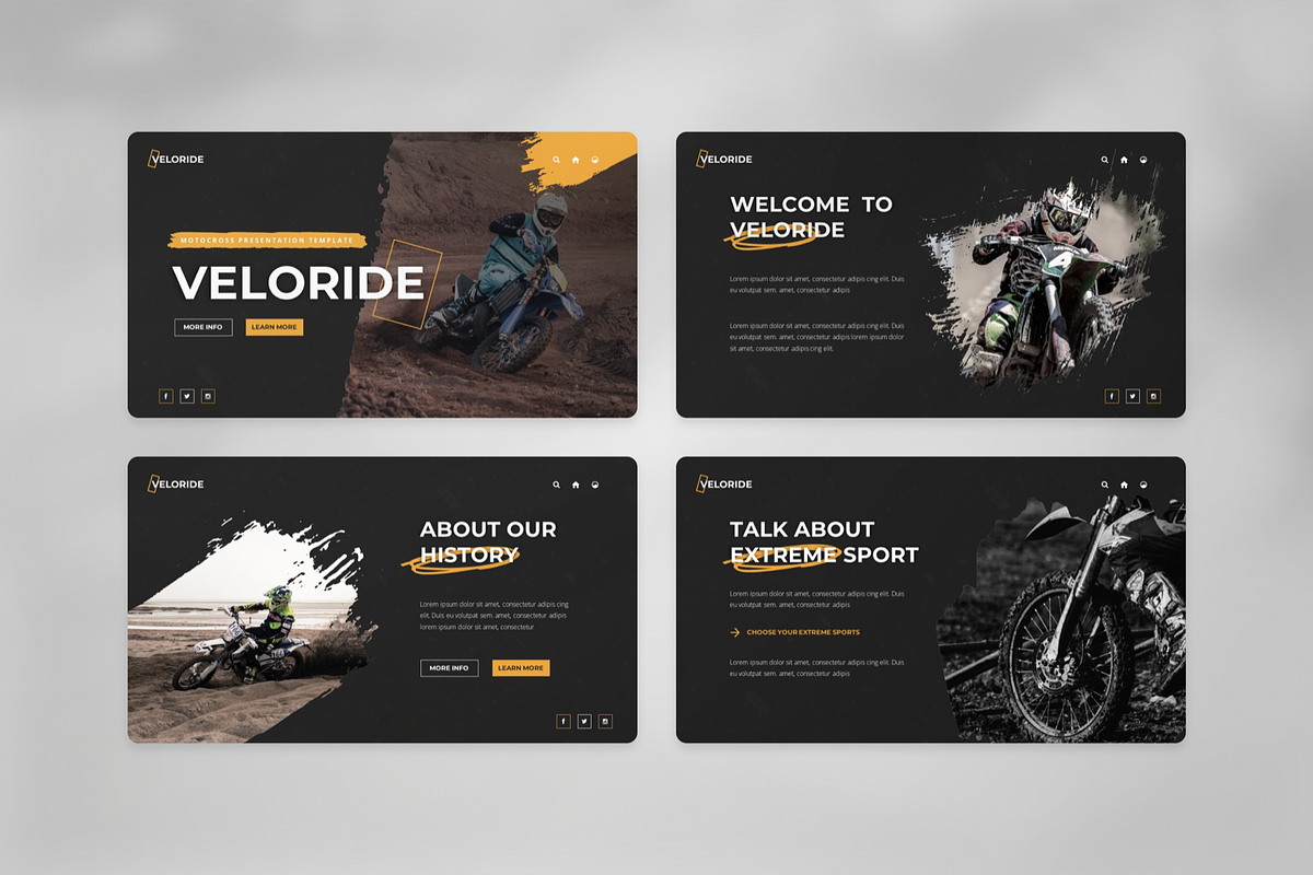 Veloride - Extreme Sports Keynote, a Presentation Template by SquidPixey