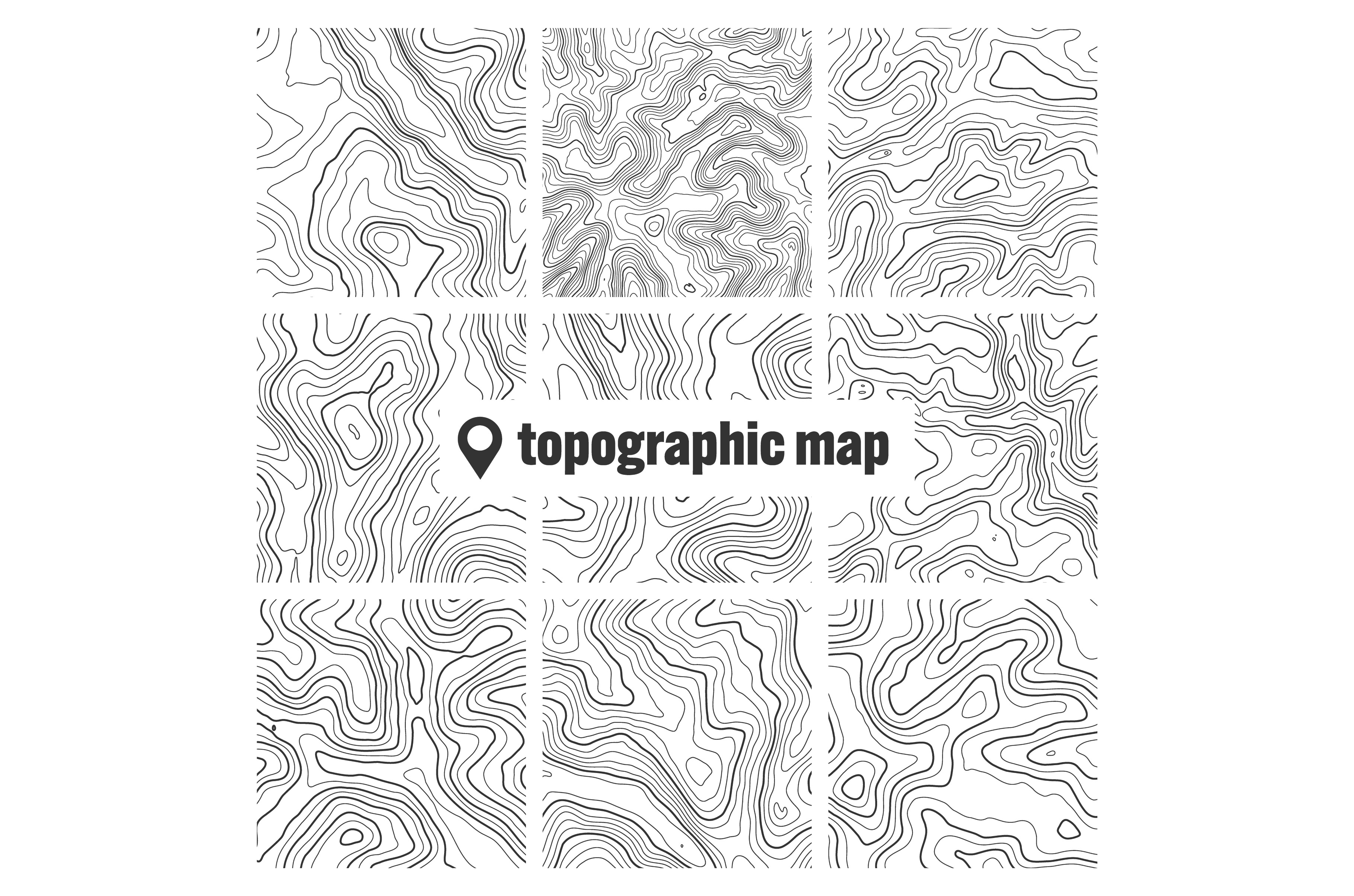 Topographic map with contour lines | Illustrations ~ Creative Market