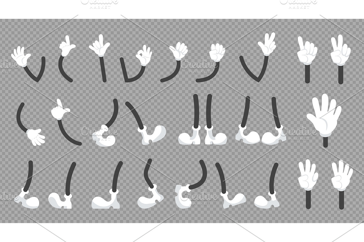 Cartoon comic legs and hands. Simple, a Background Graphic by Valerie ...