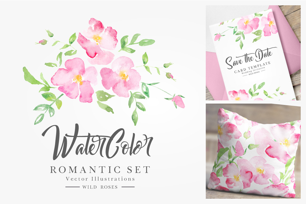 Wild Roses: Romantic Collection | Graphics ~ Creative Market