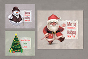 Vintage Christmas Greeting Cards | Card Templates ~ Creative Market