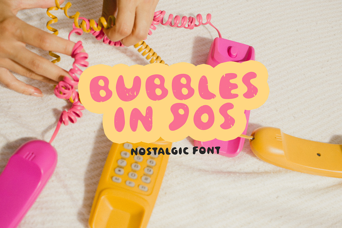 Bubbles in 90s - Nostalgic Font