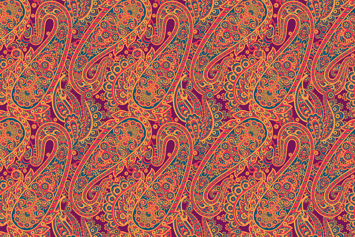 Damask paisley seamless pattern