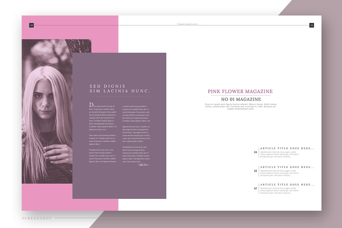 Pink Flower - Magazine Template, a Magazine Template by pmvch