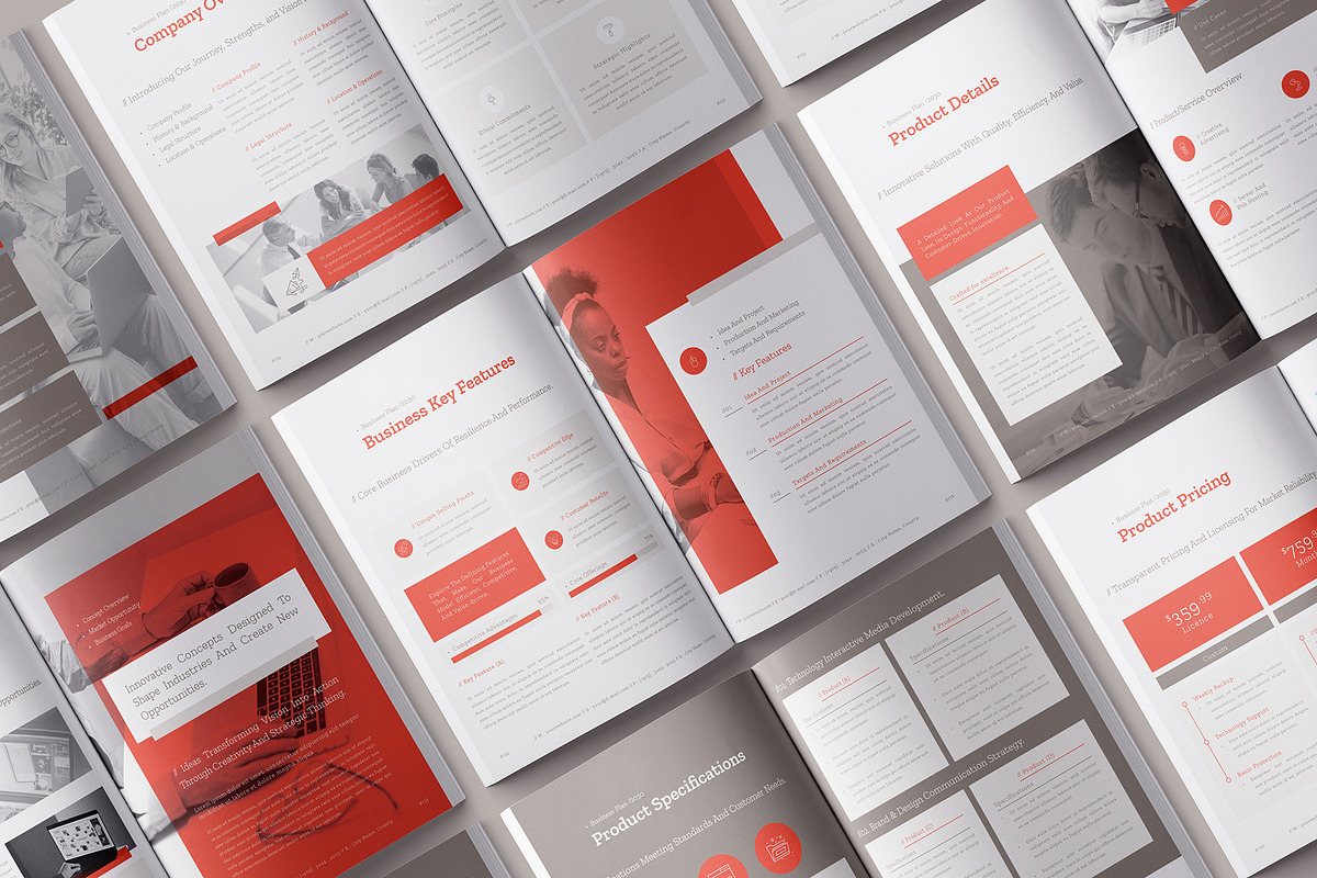Business Plan Template, a Brochure Template by Designsoul14