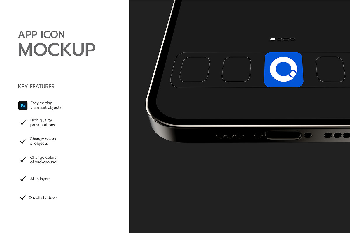 Modern Mobile App Icon Mockup