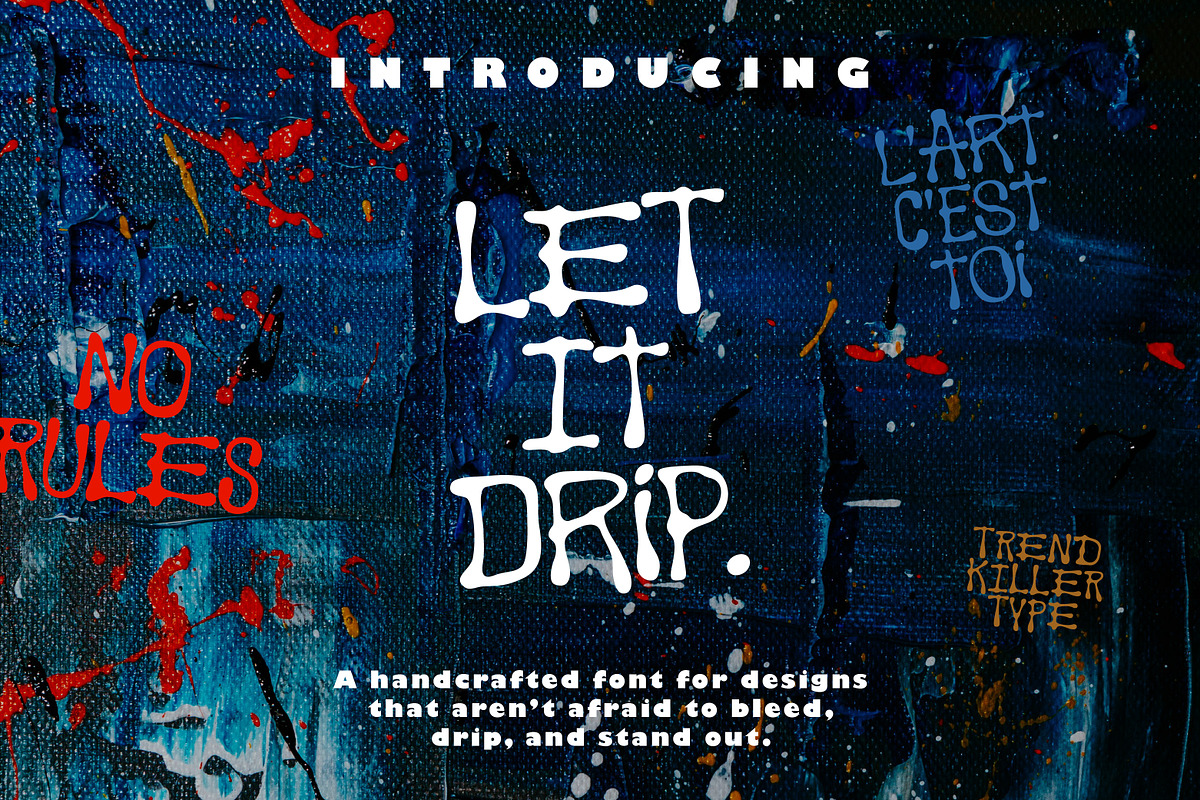 Drippy Mess Handwritten Inky Sans, a Sans Serif Font by Struvictory.art