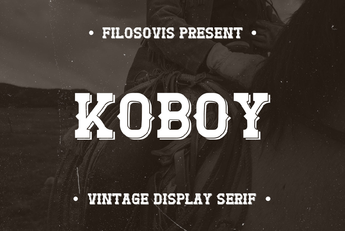 KOBOY | Cowboy Style Text, a Slab Serif Font by filosovis
