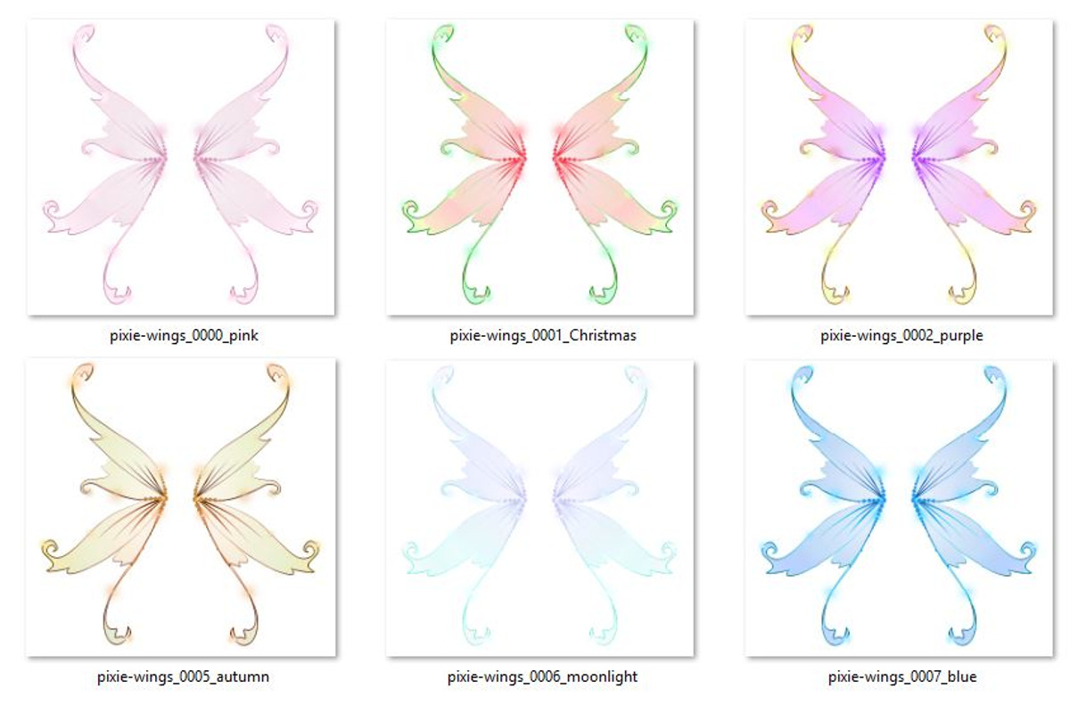 Pixie Wings Clipart, an Object Graphic by Digital Curio