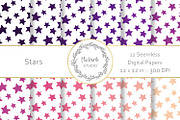 Star digital paper, a Pattern Graphic by MockTurtleStudio