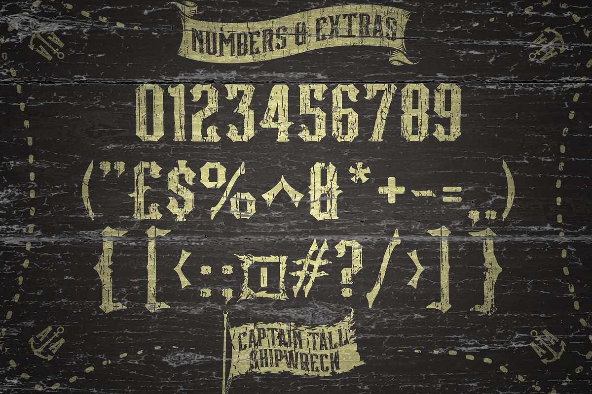 Captain Tall Shipwreck Font Duo