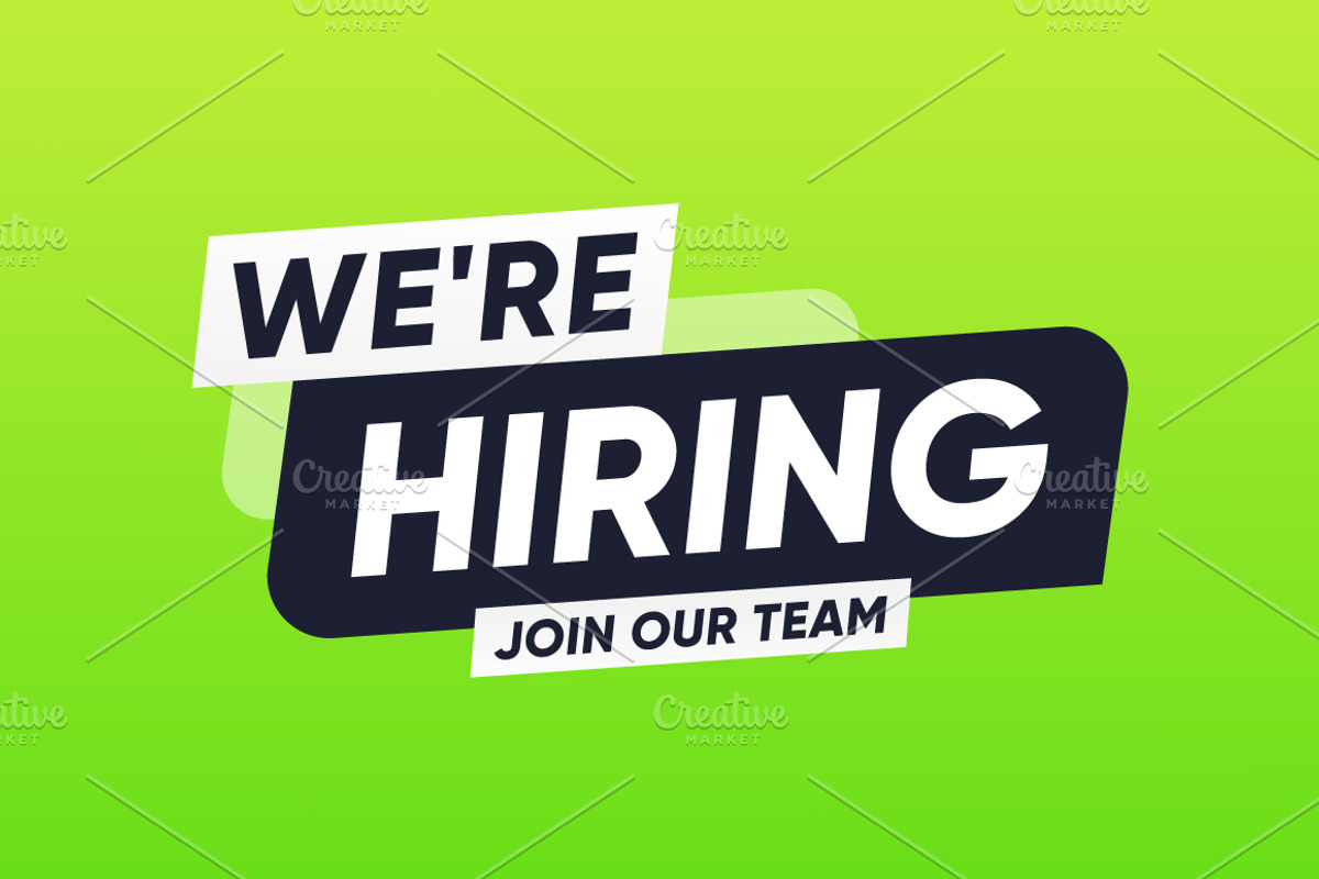 We are Hiring banner template, a Work Illustration by Soufone