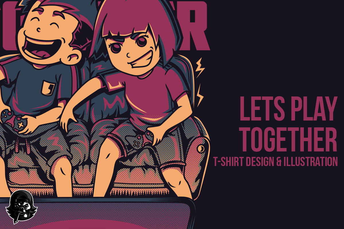 Lets Play Together Illustration, a Person Illustration by badsyxn