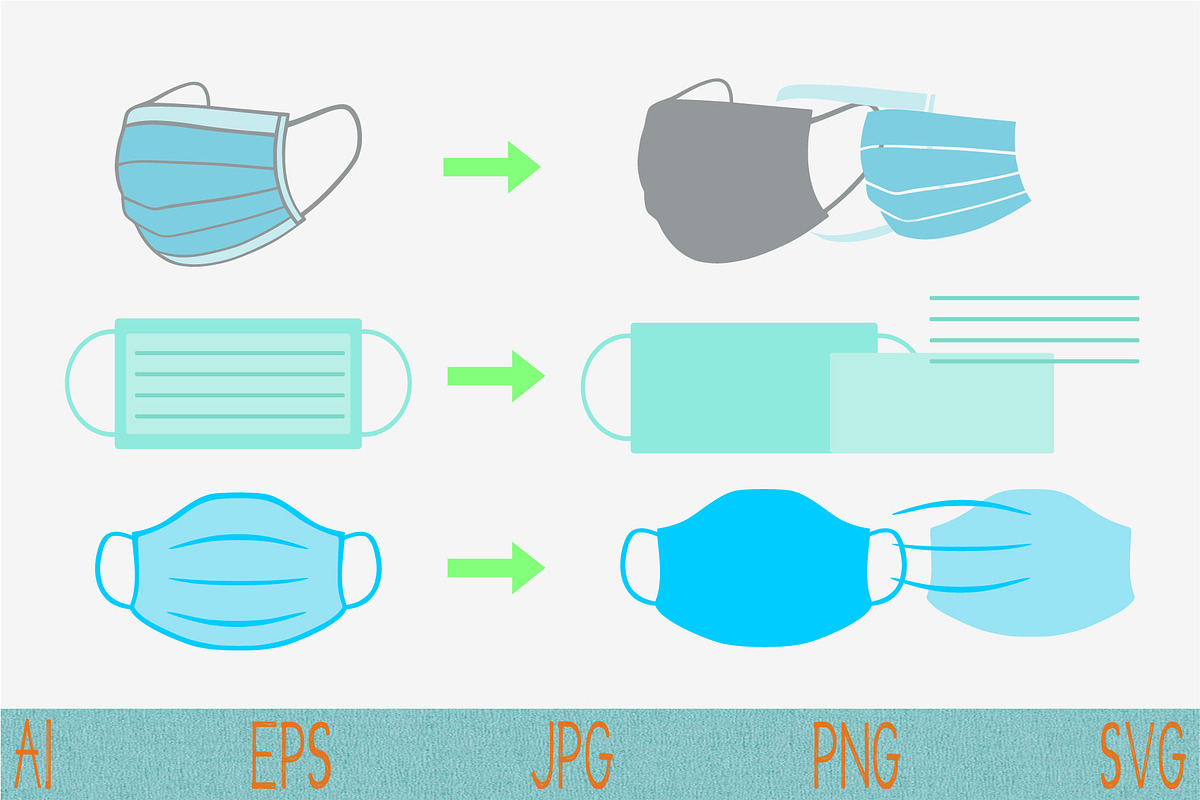 Medical Face Mask svg png vector, an Object Graphic by FileVectorSVG