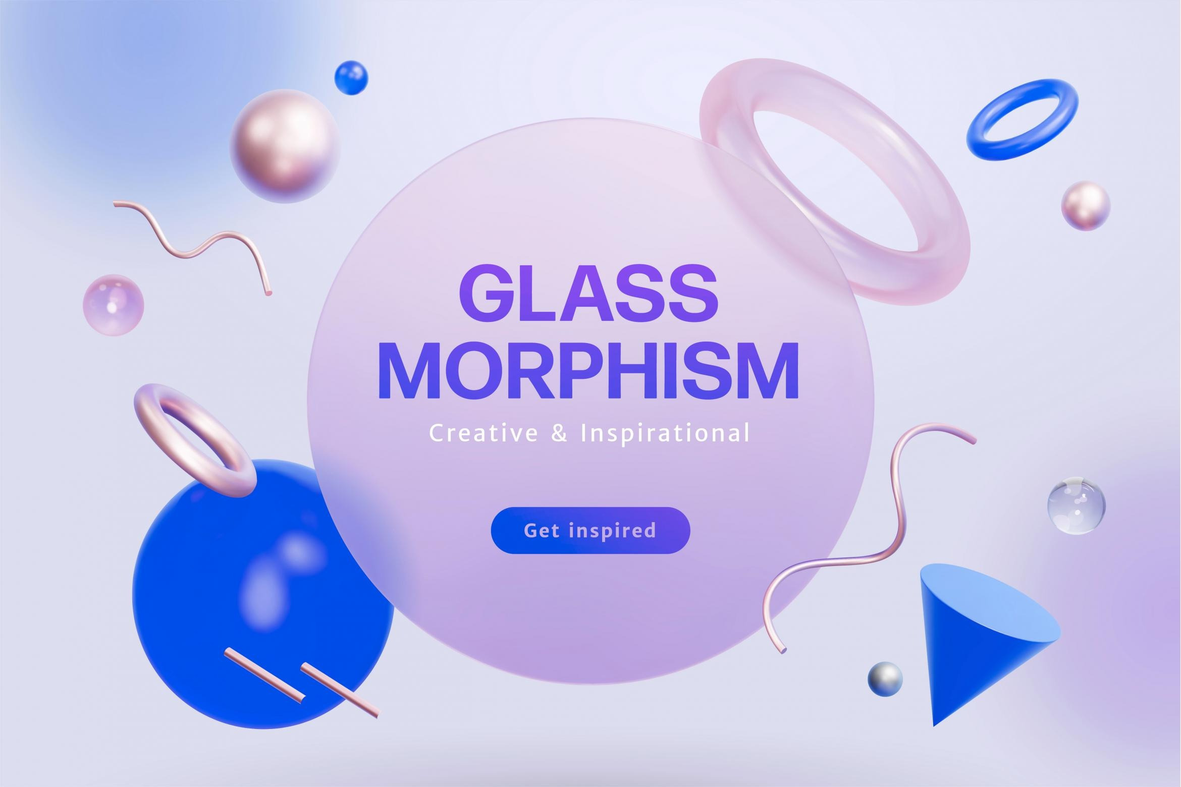 3d glassmorphism background design, an Object Illustration by TotallypicRF
