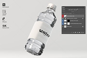 Water plastic bottle mockup, a Packaging Mockup by LESZ Design