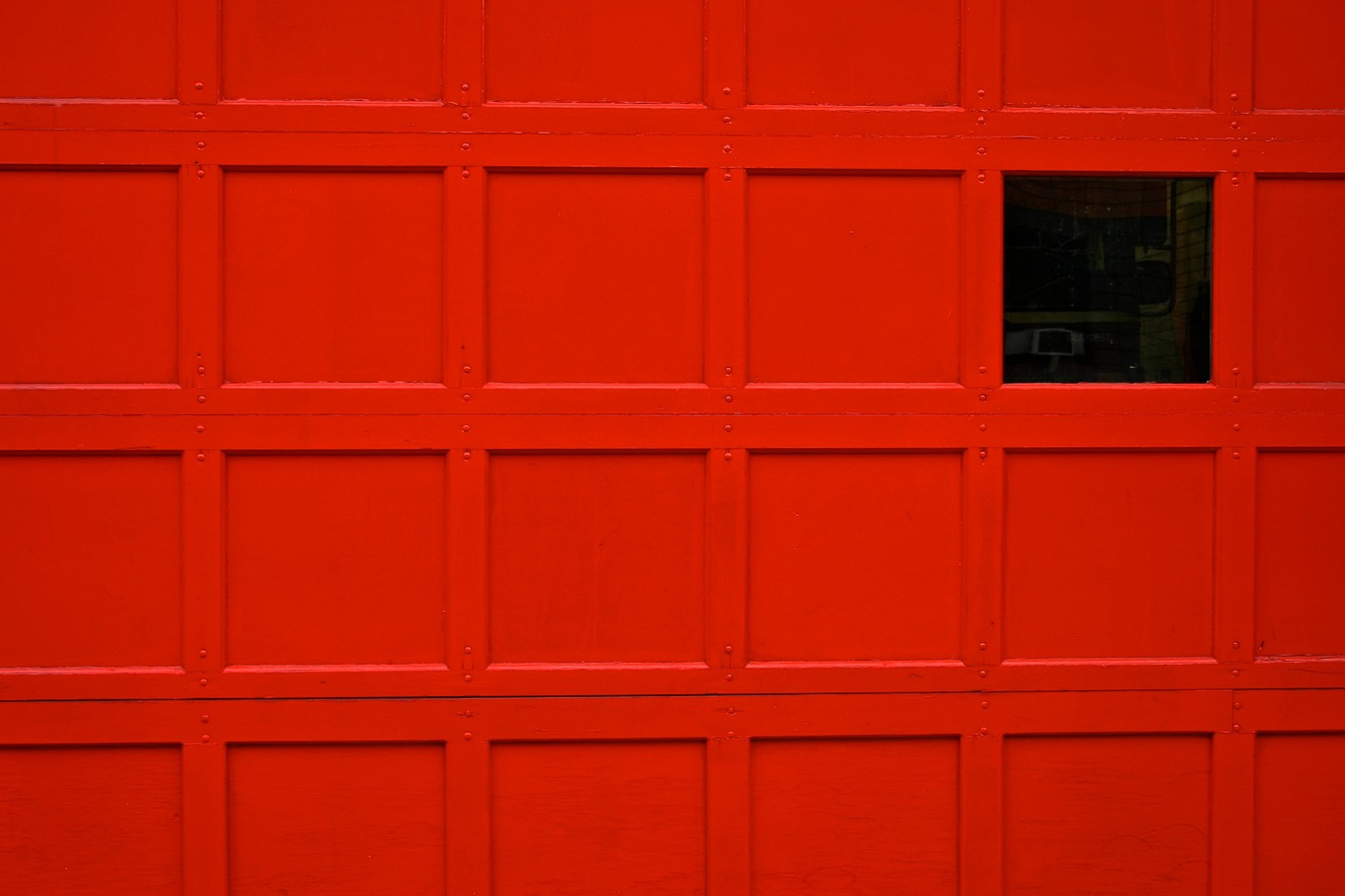 Red Firehouse Door, an Abstract Photo by Bicks Pics