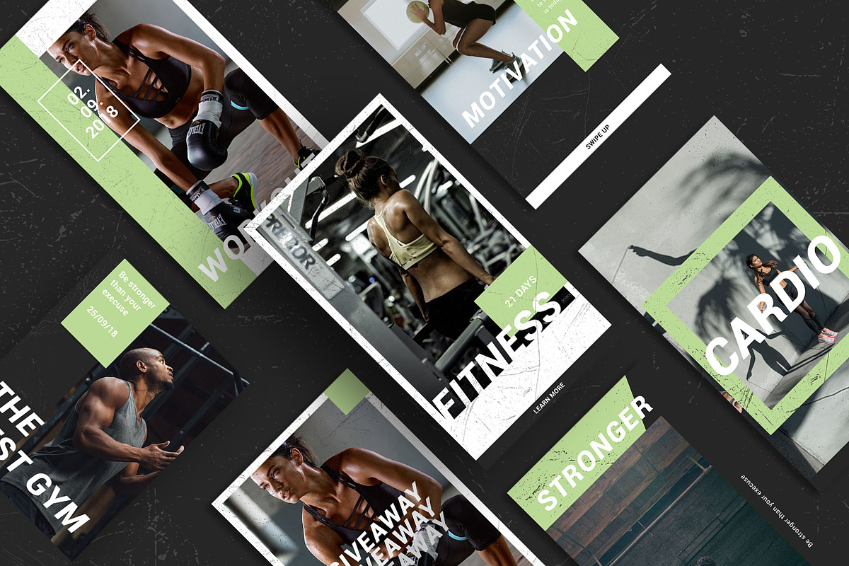 FITNESS & GYM - instagram template, a Social Media Template by Digital ...