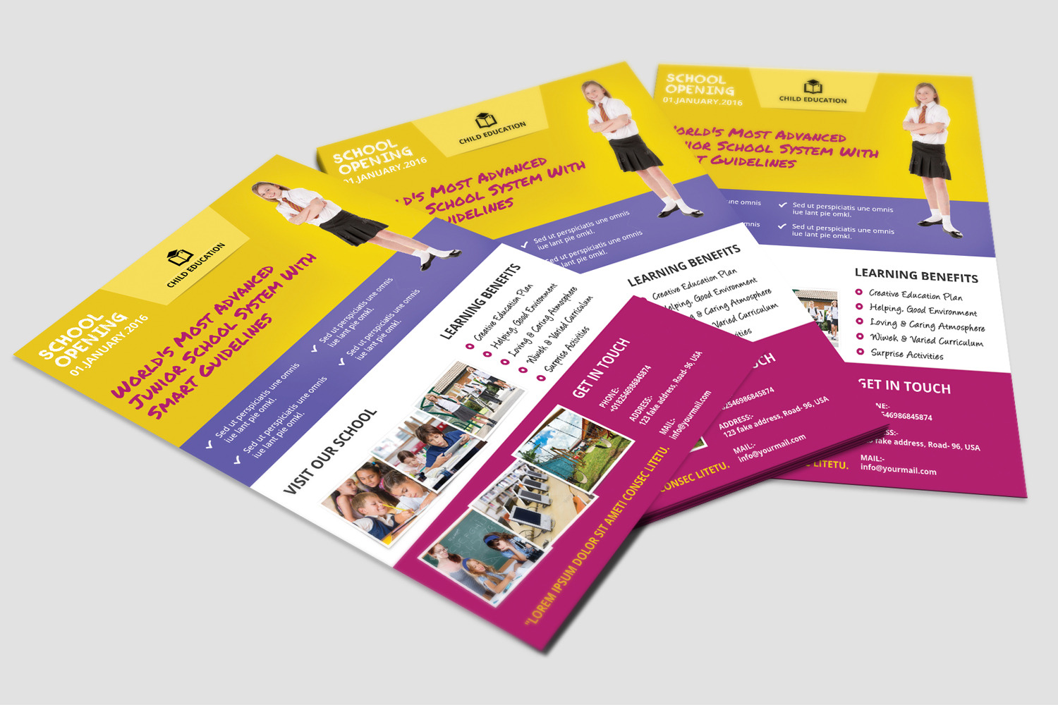 School Promotion Flyer-V121 | Flyer Templates ~ Creative Market