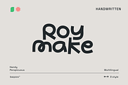 Roy Make Font, a Handwritten Font by baqoos