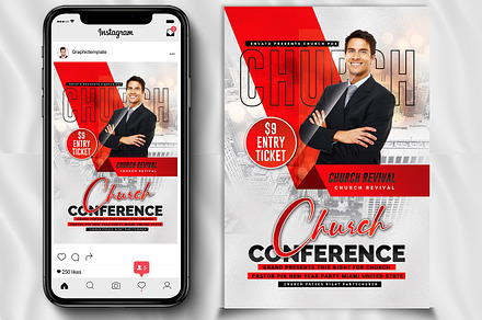 Faithful Redeemer Church Flyer | Flyer Templates ~ Creative Market