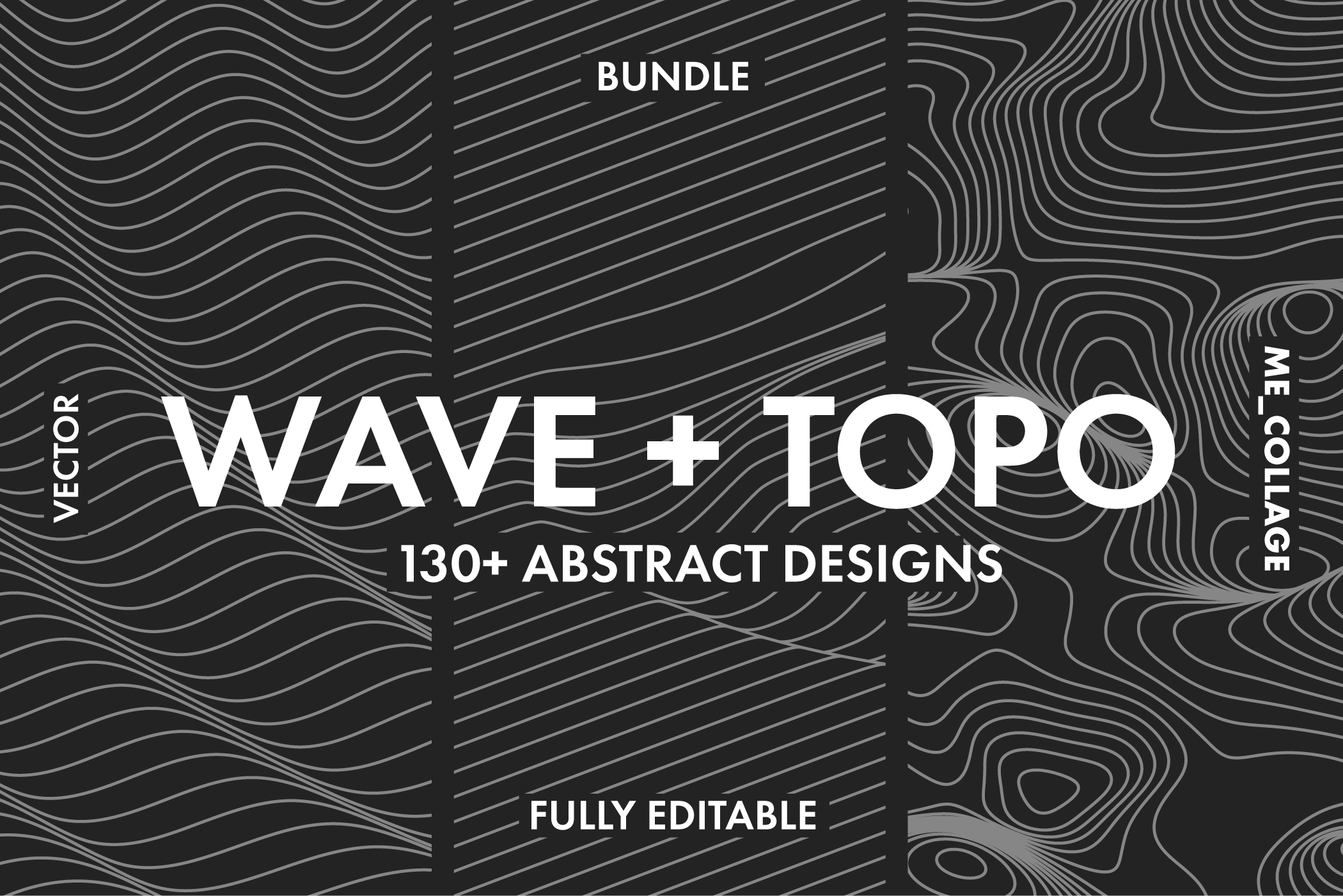 WAVE + TOPO Bundle, an Object Graphic by ME_COLLAGE | Creative Market