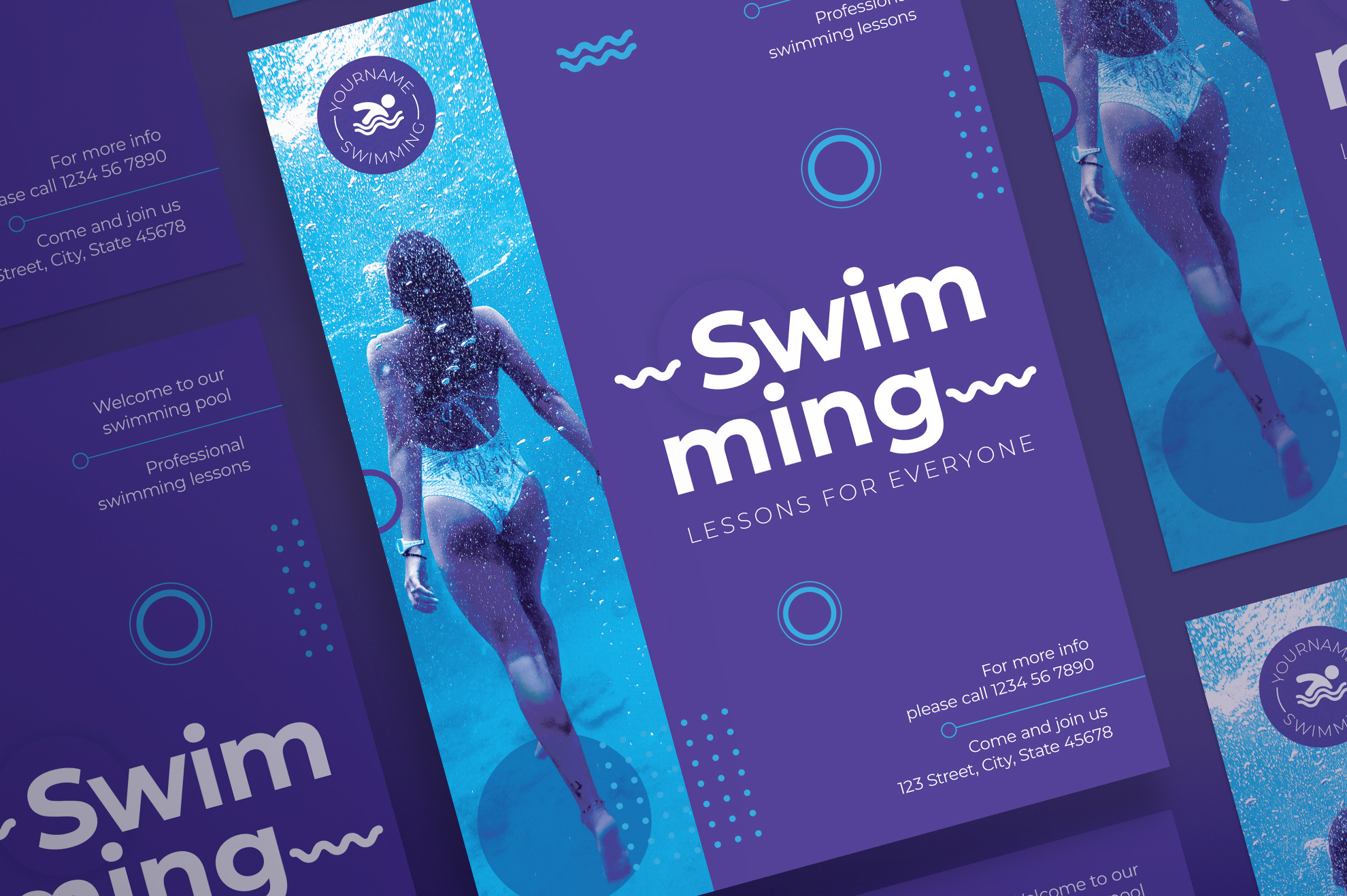 Posters | Swimming Lessons, a Flyer Template by Amber Graphics ...