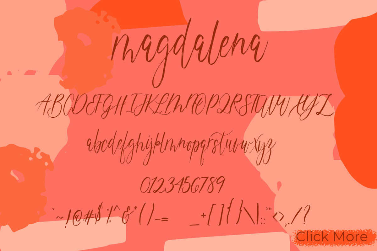 Magdalena, a Script Font by Raseuki