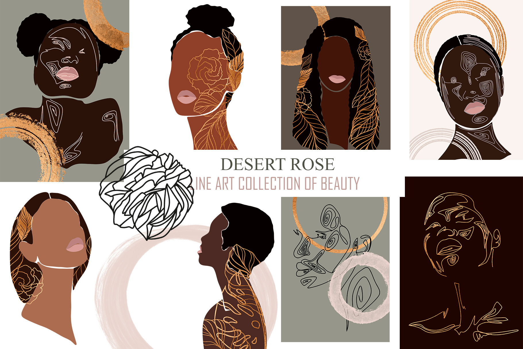 LINE ART COLLECTION DESERT ROSE, a Texture Illustration by ArtOLB
