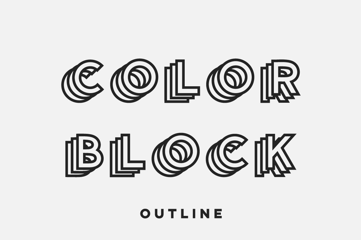 Color Block - Colored Font, a Font by The Routine Creative | Creative ...