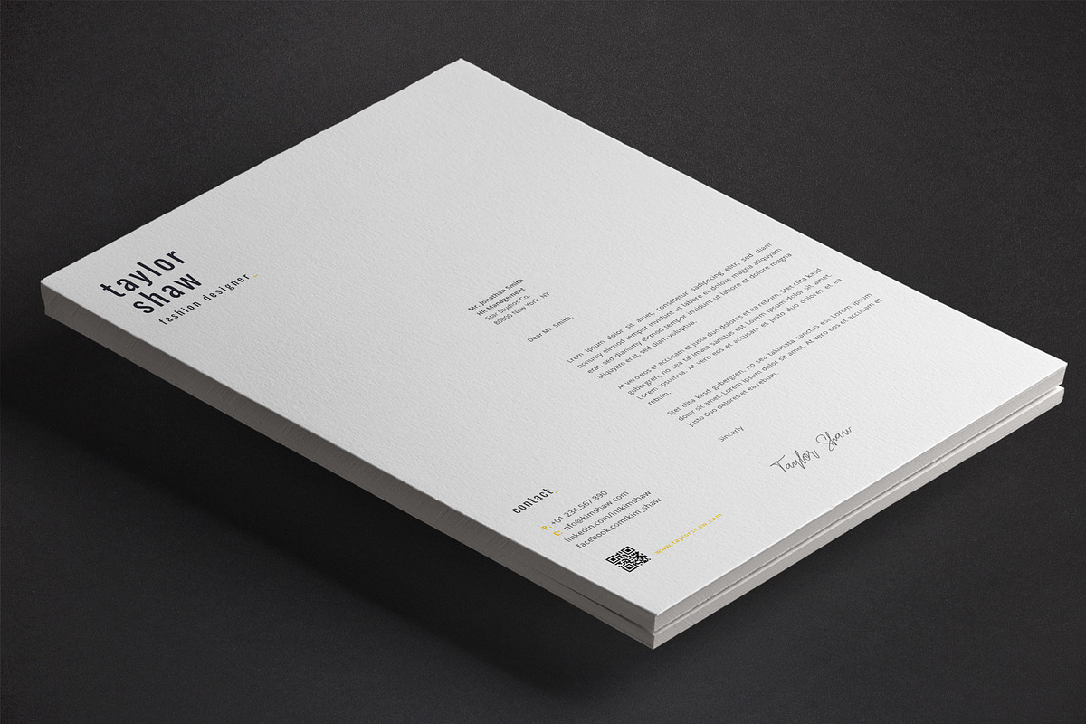 Taylor Resume Template | Creative Market