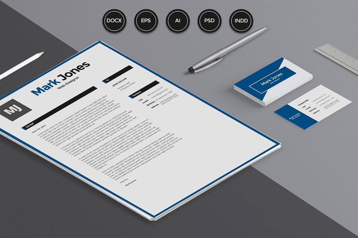 Resume / CV - Mark, a Resume Template by 3Angle