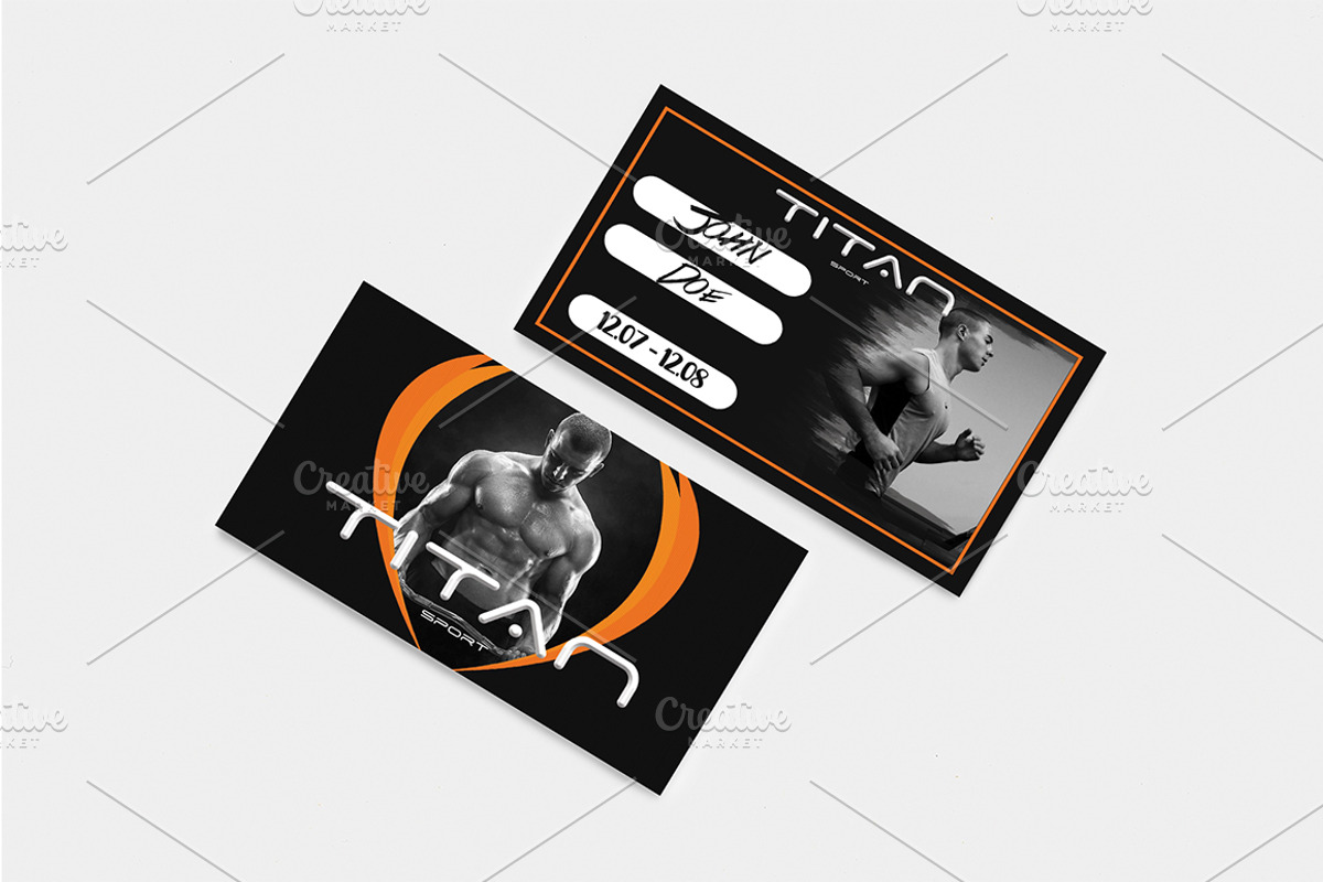 Gym Membership Card, a Card Template by Konakchiev