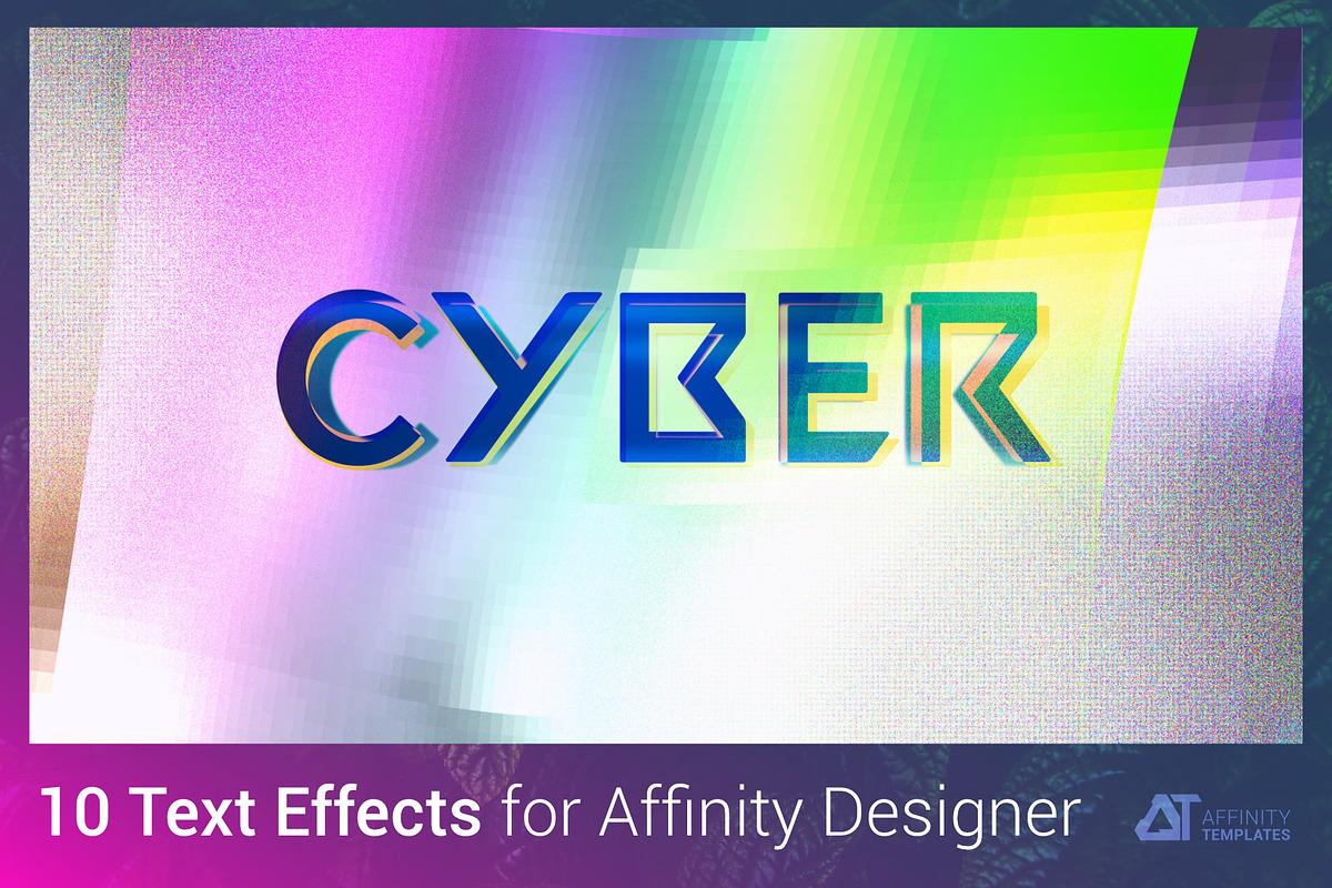 Cyber Text Effect Affinity Designer, a Mockup by Affinity Templates