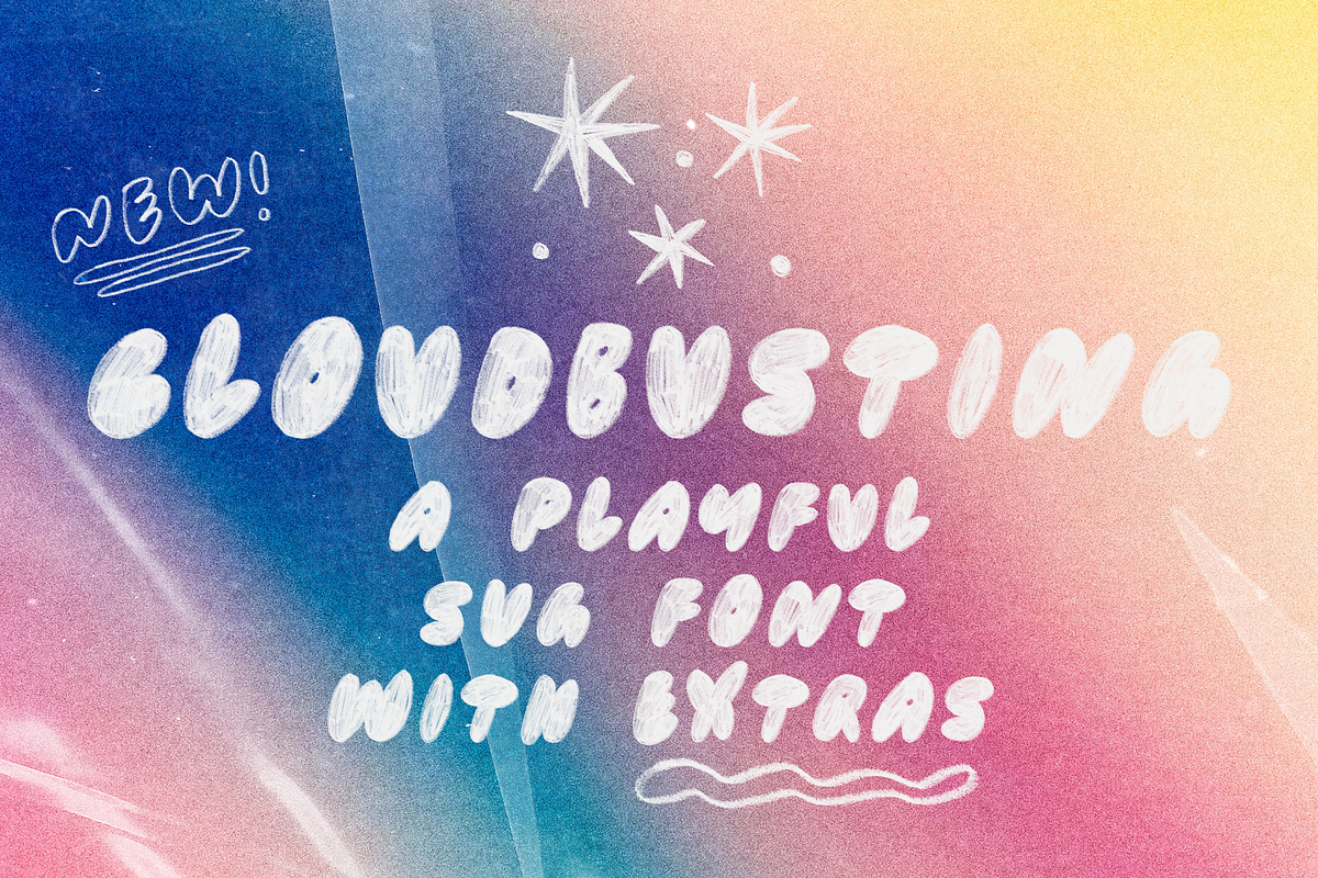 Cloudbusting bubble letters font